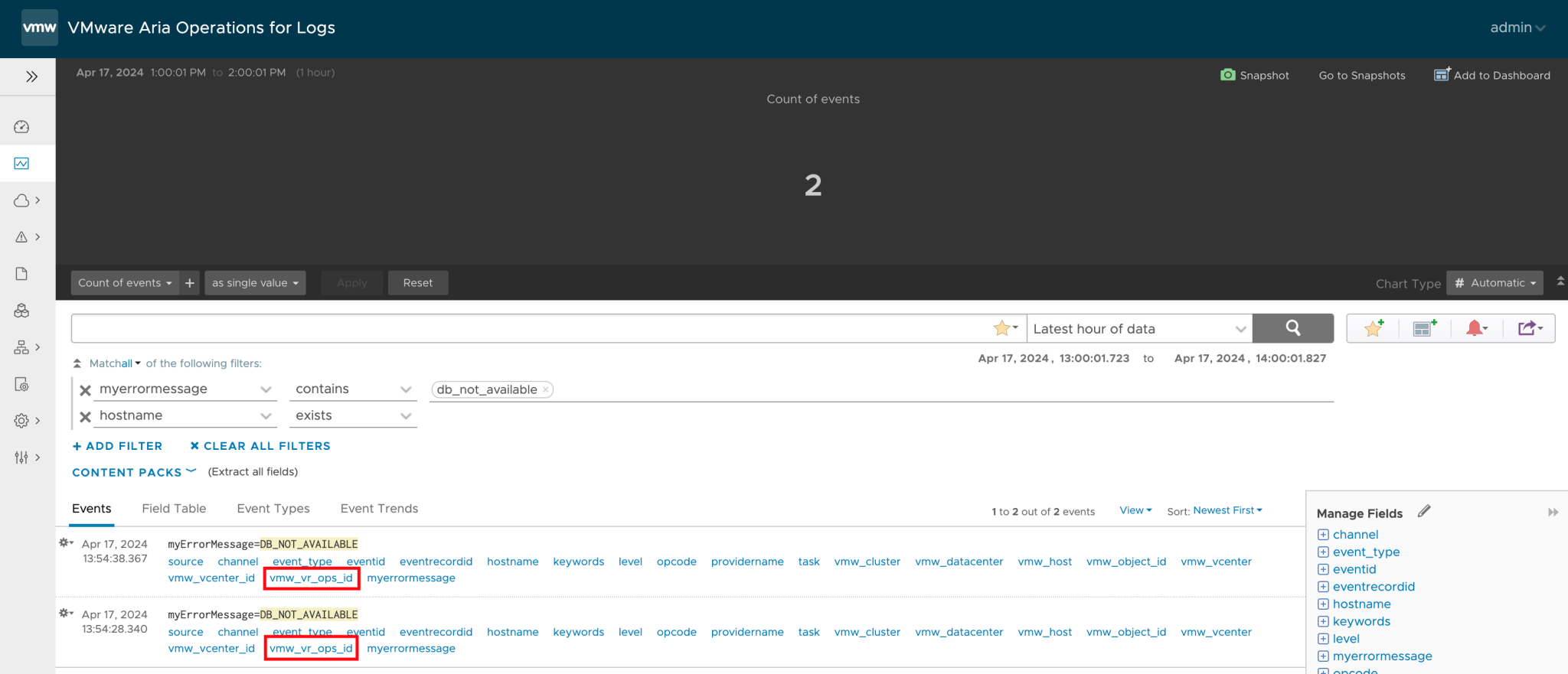 VMware Aria Operations for Logs Alerts as Symptoms in Aria Operations ...
