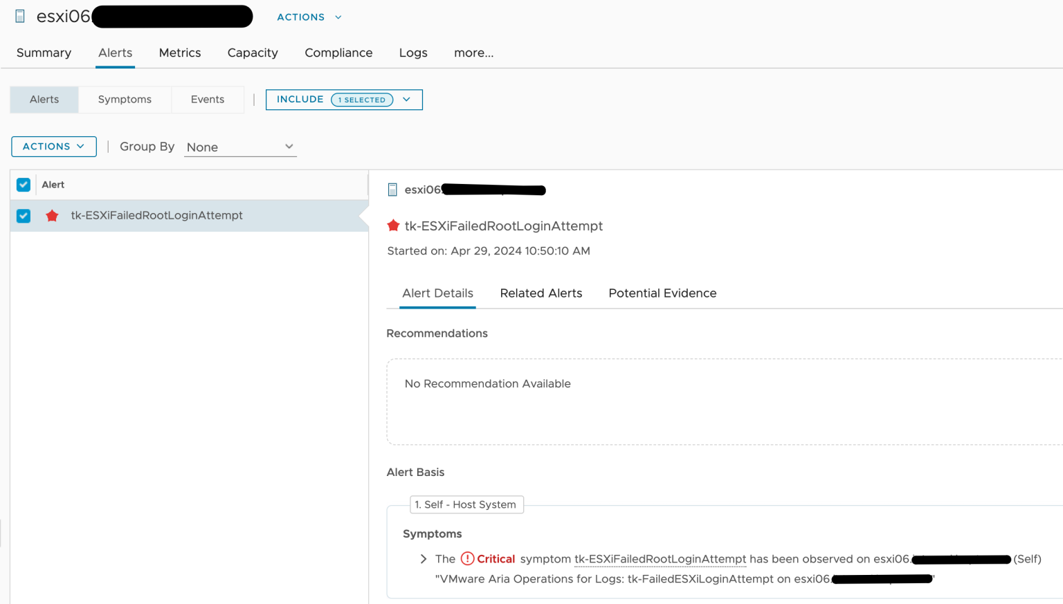 VMware Aria Operations for Logs Alerts as Symptoms in Aria Operations ...