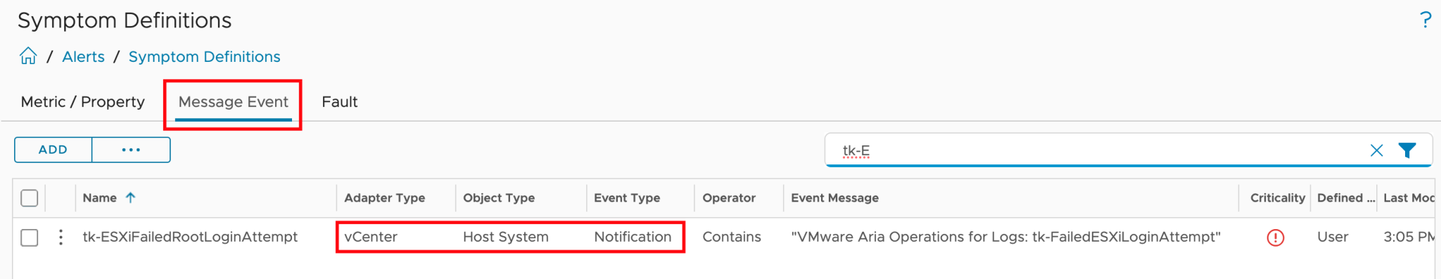 VMware Aria Operations for Logs Alerts as Symptoms in Aria Operations ...