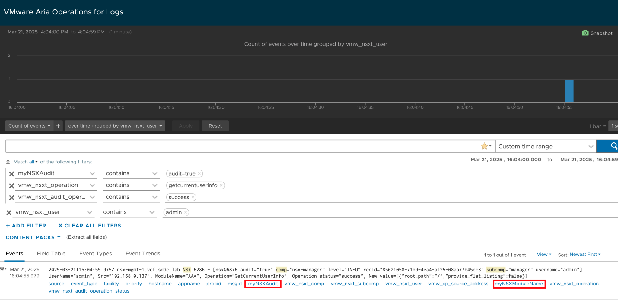 NSX User Ops Audit using Aria Operations for Logs - TOMsOps