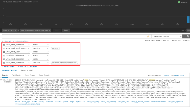 NSX User Ops Audit using Aria Operations for Logs - TOMsOps