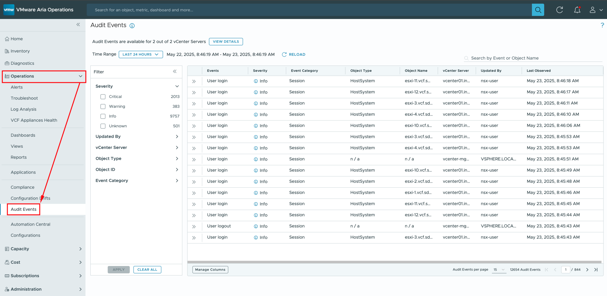 Audit Events in VMware Aria Operations - TOMsOps